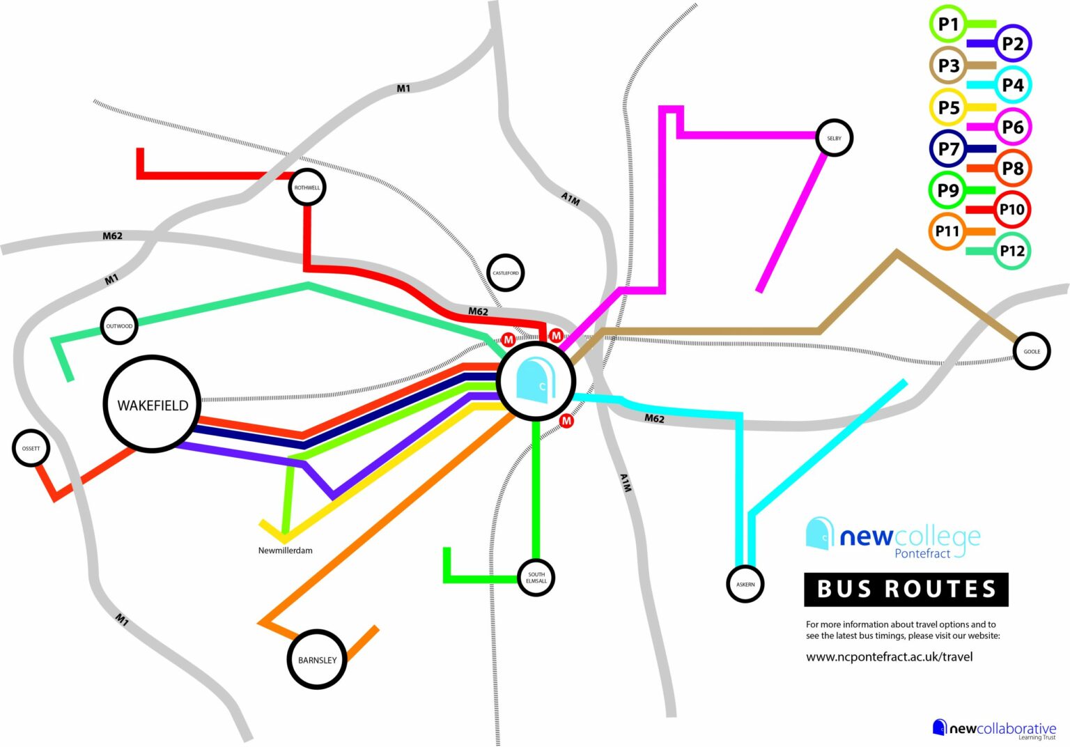 Bus Information and Timetables : New College Doncaster