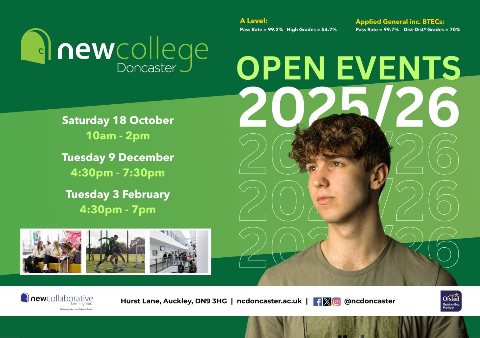 Open Saturday – 18th October 2025 : New College Doncaster