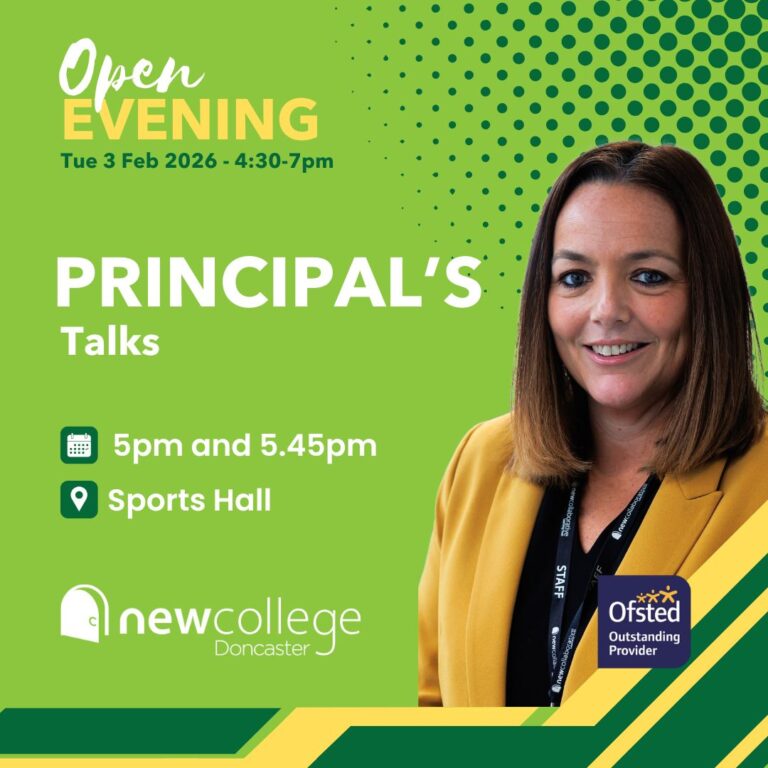 Open Evening – Tuesday 3rd February, 4.30pm – 7pm : New College Doncaster